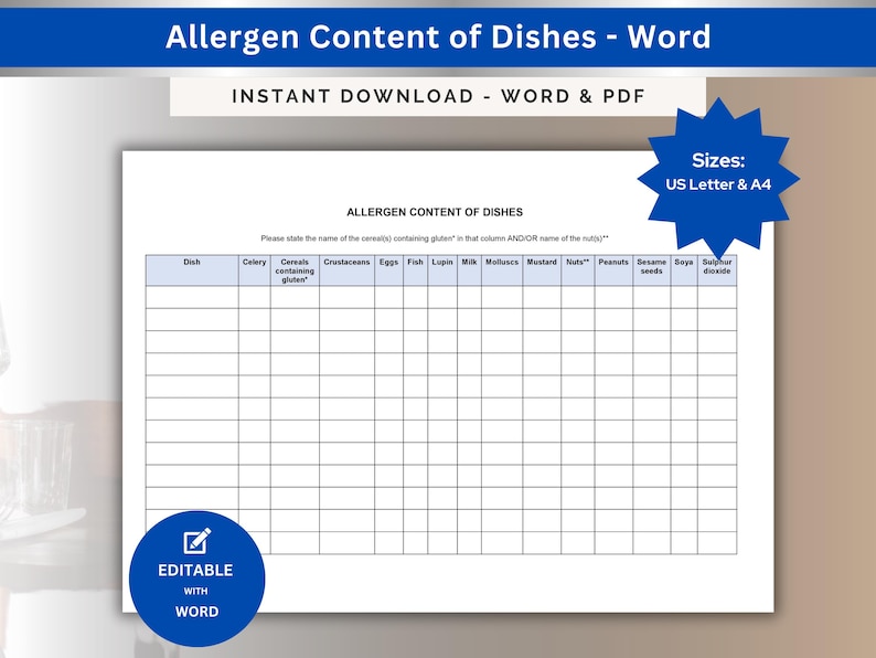 Restaurant Food Prep Sheet: Ingredient Log, Stock Control (word, PDF ...