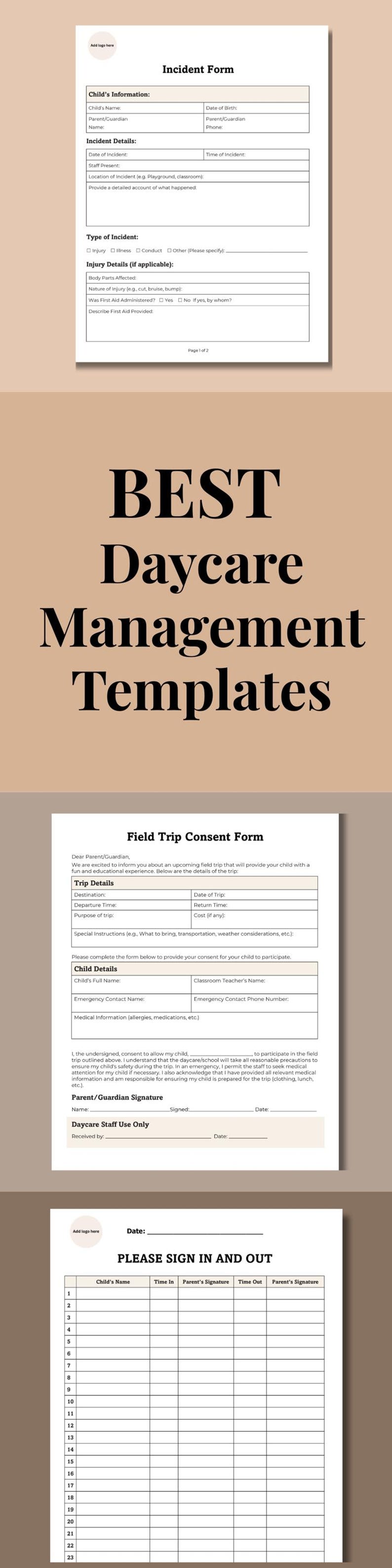 Daycare Job Application Form Template Childcare Center Employee Hiring ...