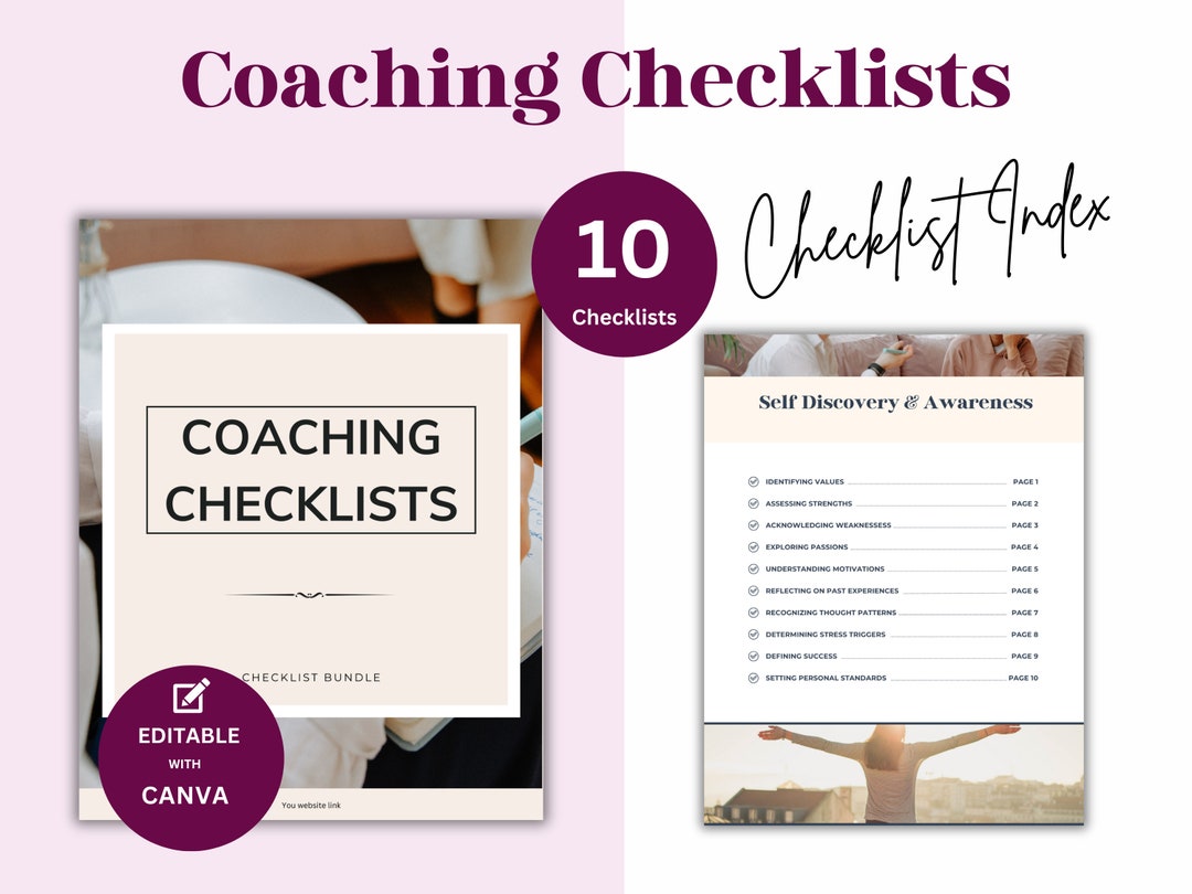 Coaching Checklists for Self Discovery and Awareness Coach Identifying ...
