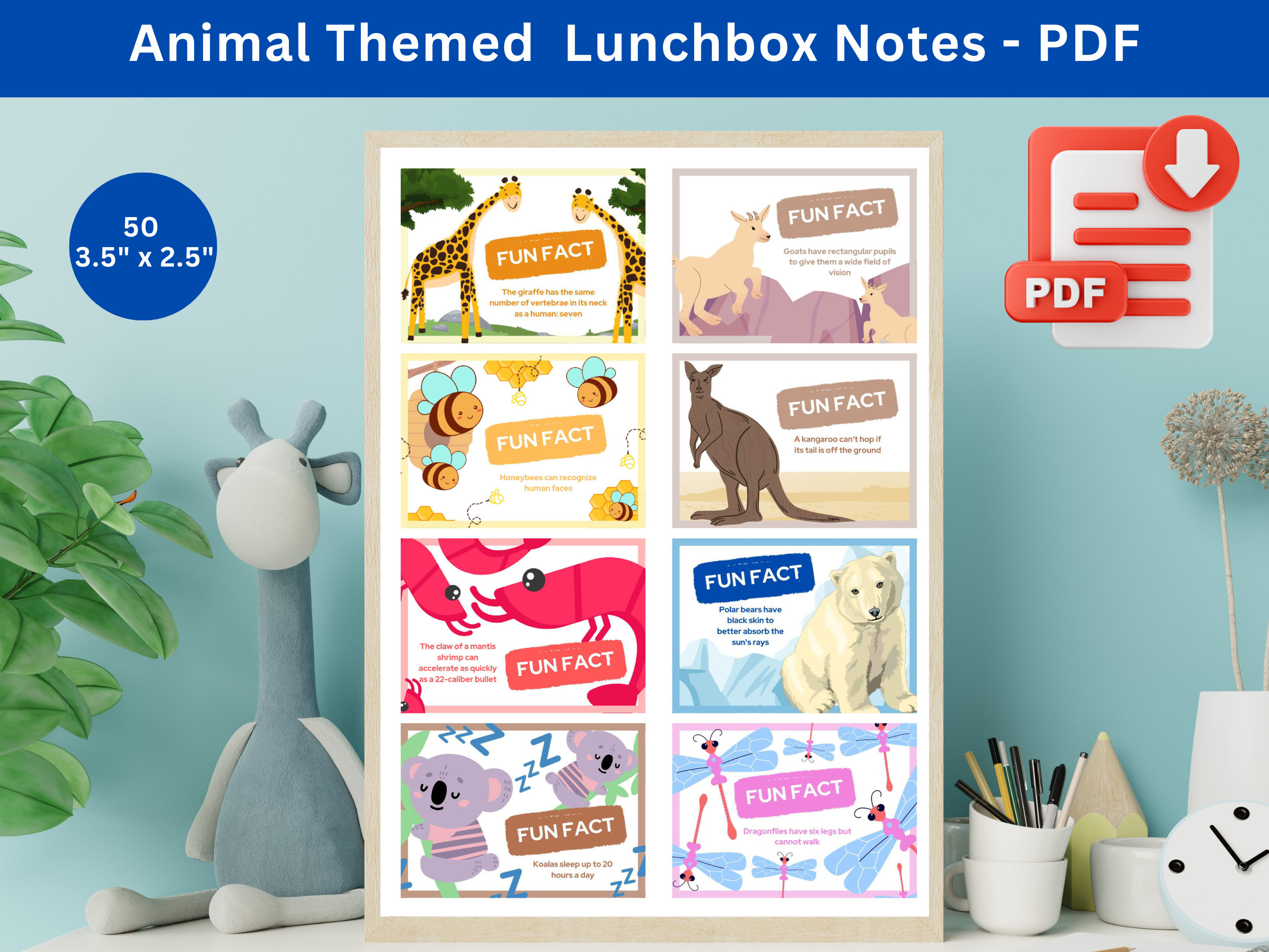 Animal Lunchbox Note Ideas for Moms to Put in Lunchboxes Fun Cute Facts ...