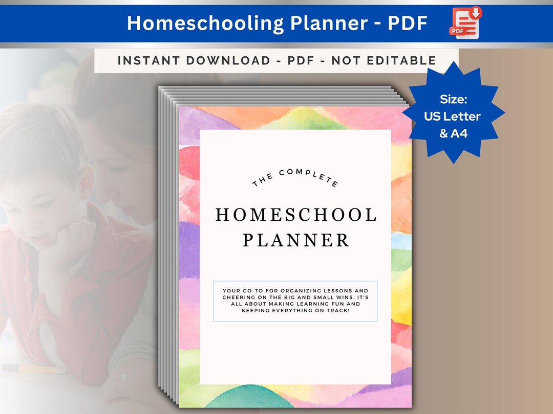 Printable Yearly Homeschool Planner PDF Goodnotes Organization Tool ...