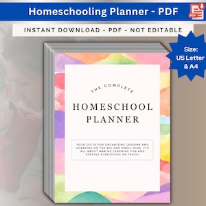 Printable Yearly Homeschool Planner PDF Goodnotes Organization Tool ...
