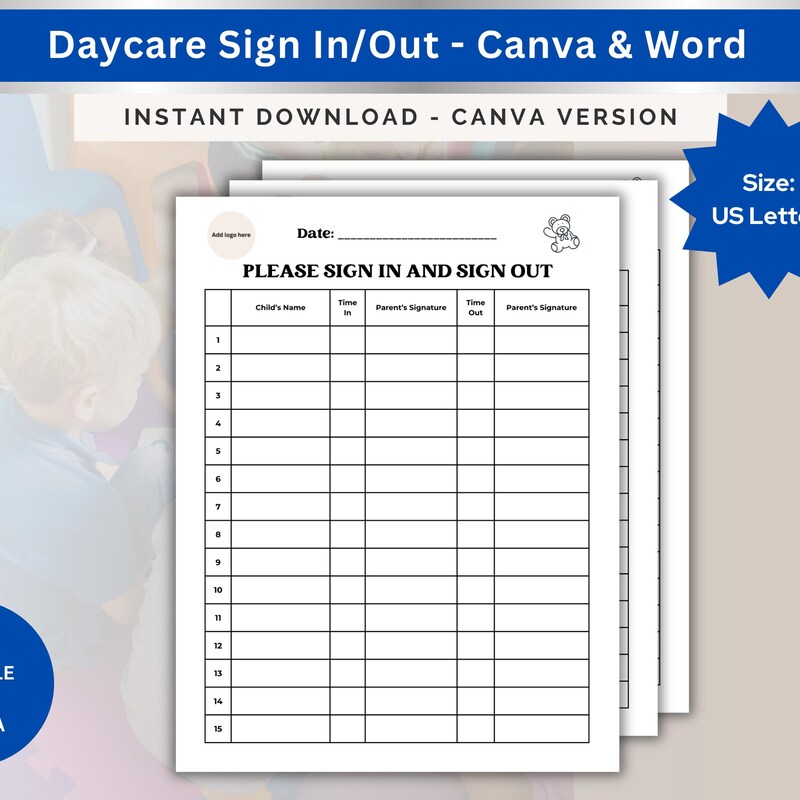 Pick up Log Sheet Template - Etsy