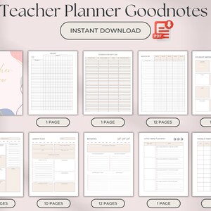 Teacher Planner Goodnotes Undated Weekly, Monthly, Blank Lesson Planner ...