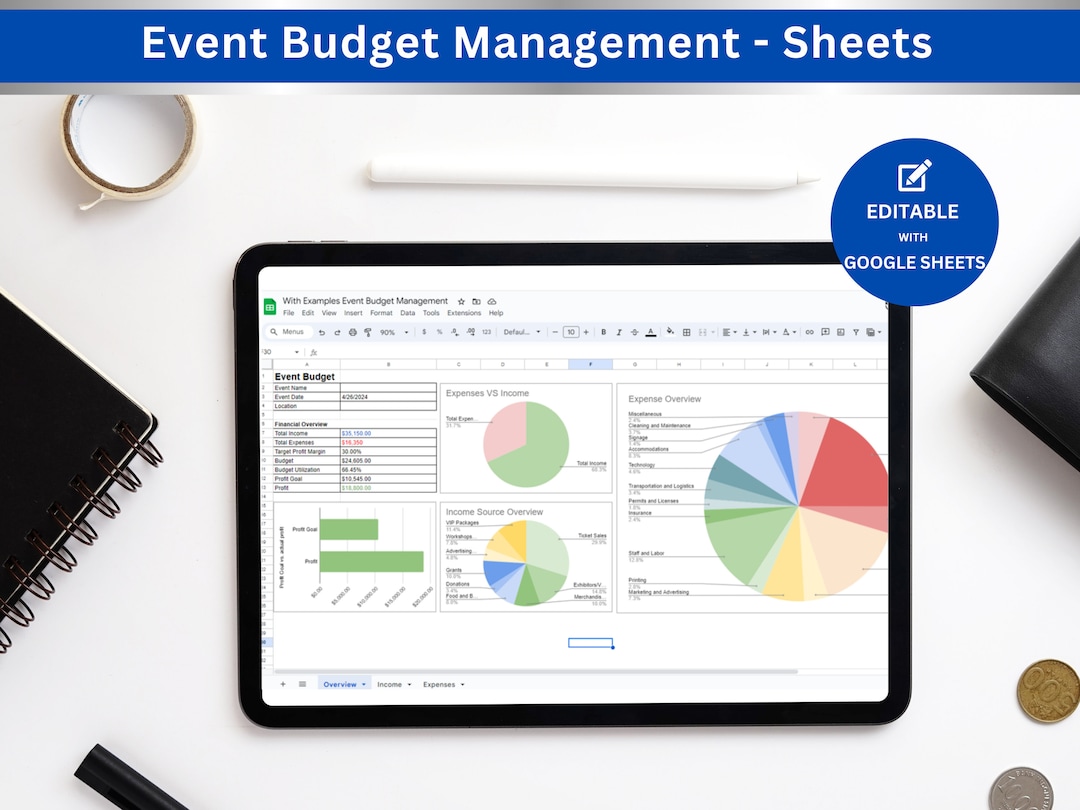 Event Budget Planner Google Sheets Plan Event Expenses & Income ...