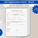 Job Application Form Printable for Employment Application Form PDF ...