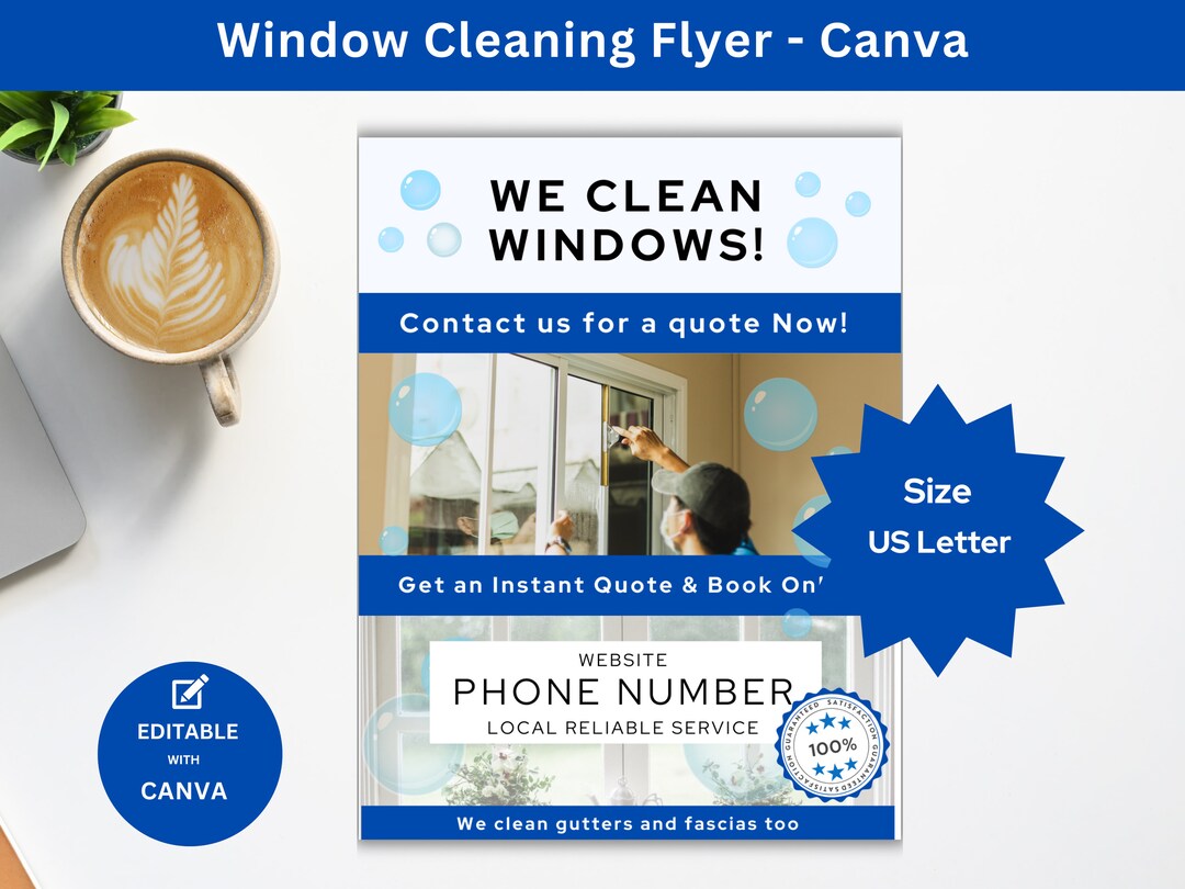 Window Cleaning Flyer Template for Window Washing Services Window ...