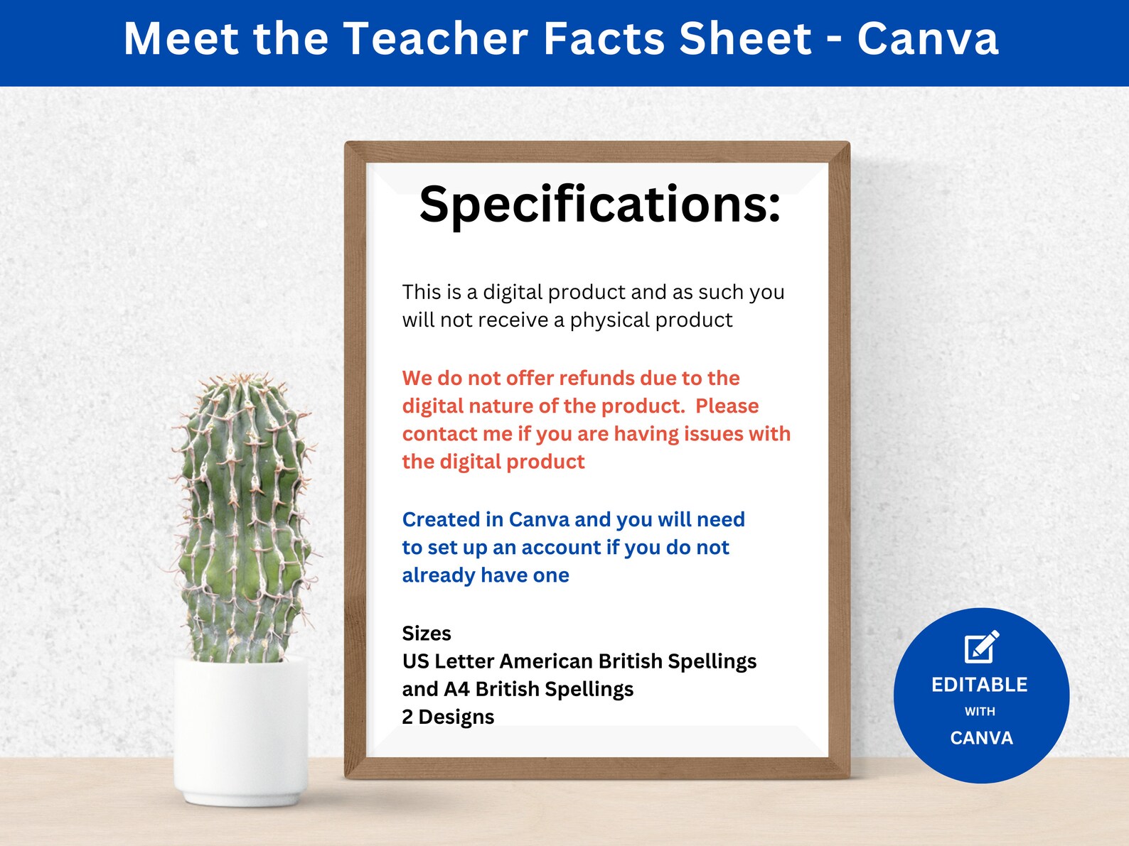 Printable Meet the Teacher Template Goodnotes PDF & Editable Meet the ...