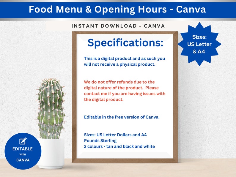 Simple Restaurant Food Menu Template Tan and Black and White Bistro ...