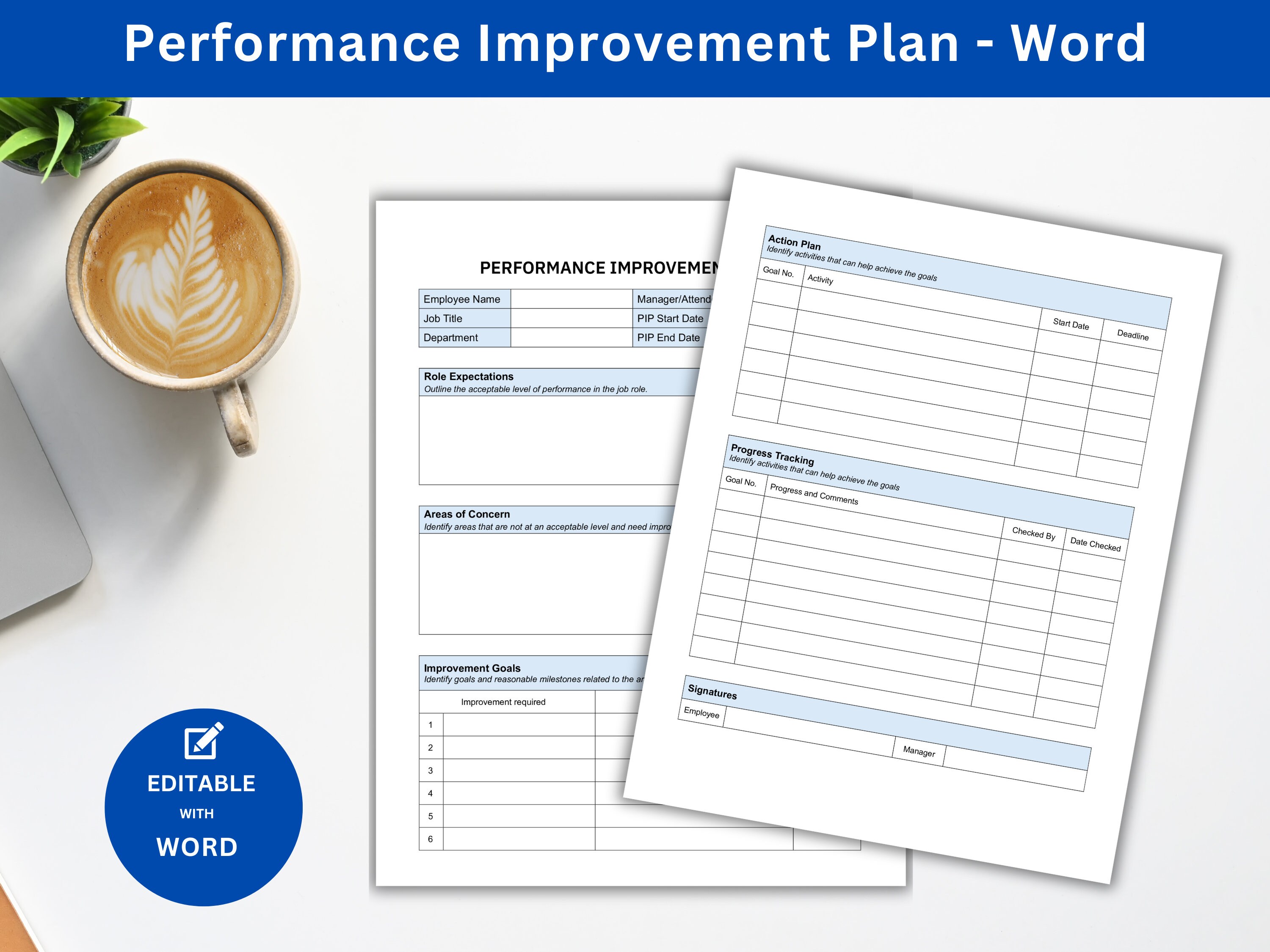 Performance Improvement Plan Template: HR Workplace PIP (word, PDF) - Etsy