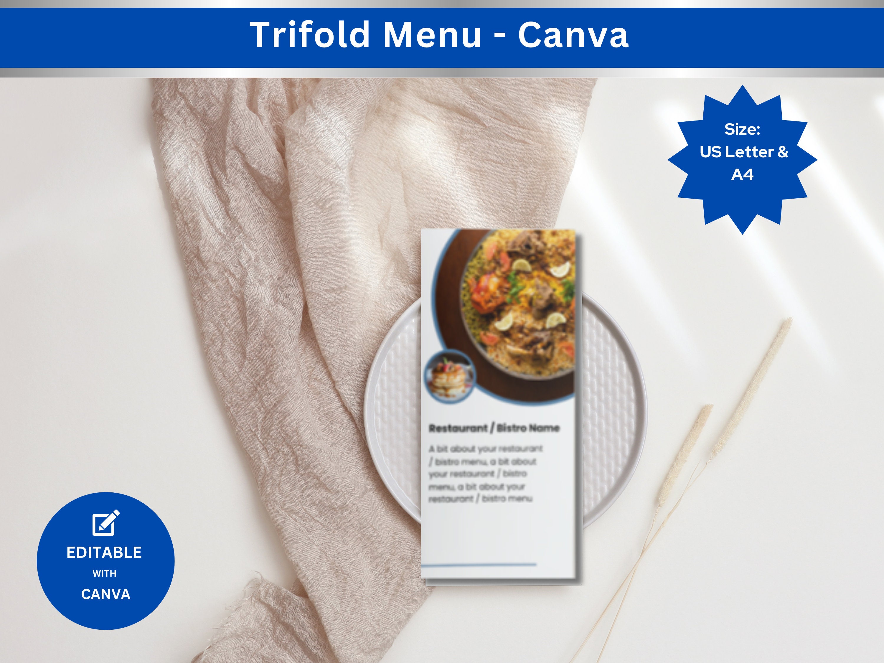 Trifold Menu Layout Example Restaurant Tri Fold Menu Design 3 Fold Menu ...