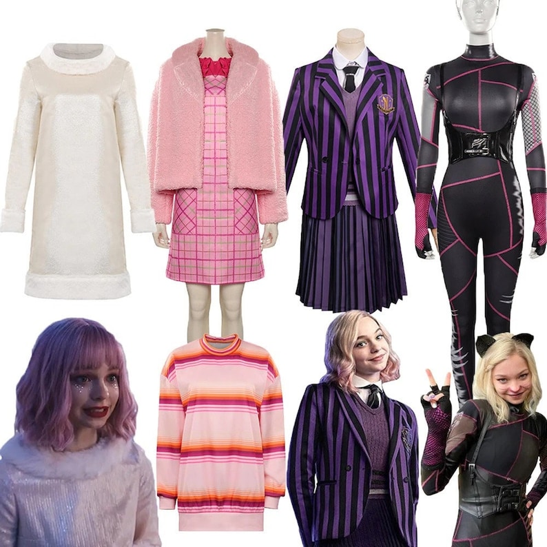 Wednesday Addams Enid Sinclair Cosplay Costume Dress Outfits - Etsy ...