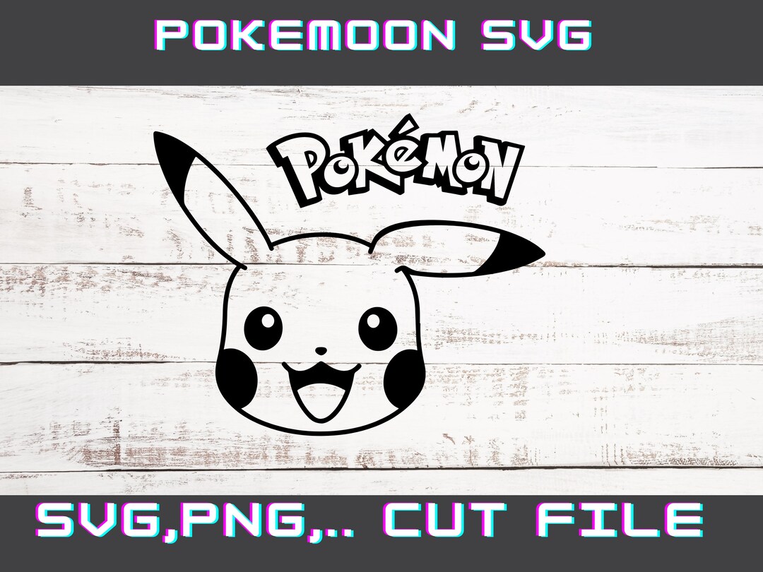 Pikachu DIGITAL FILES Svg, Dfx, Png, Jpg,pokemon Font Svg, Pikachu Svg ...
