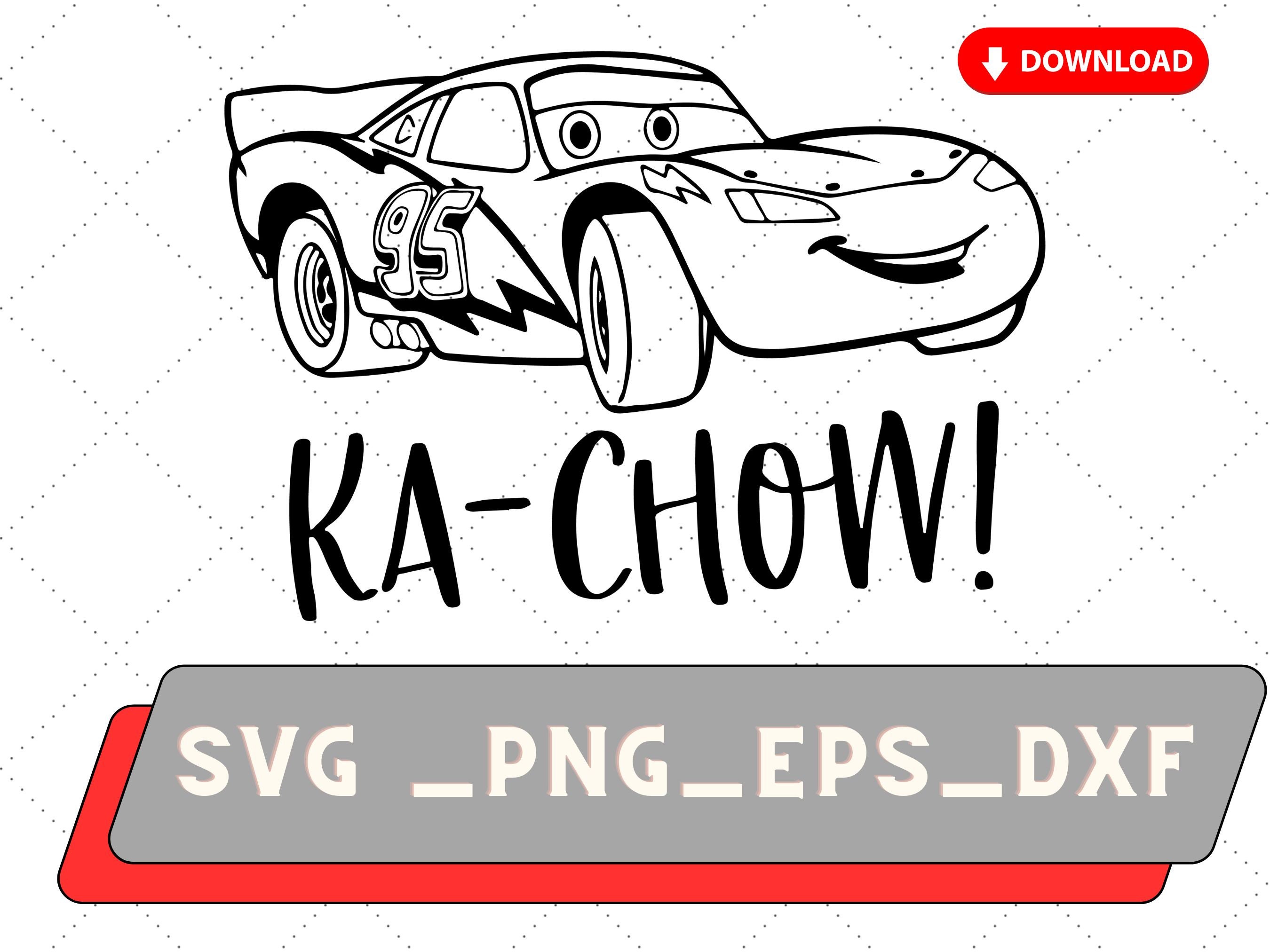 Cars Lightning Mcqueen Ka-chow Svg, Cars Svg,printable CARS SVG, Lightning Mcqueen Silhouette ...