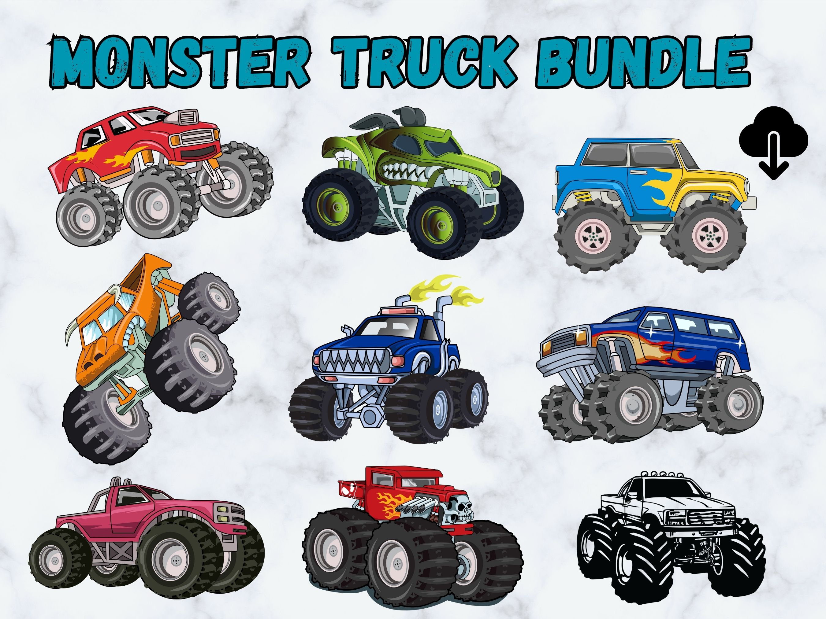 Monster Truck SVG , Monster Truck PNG Files, Truck Svg, Svg Files for ...