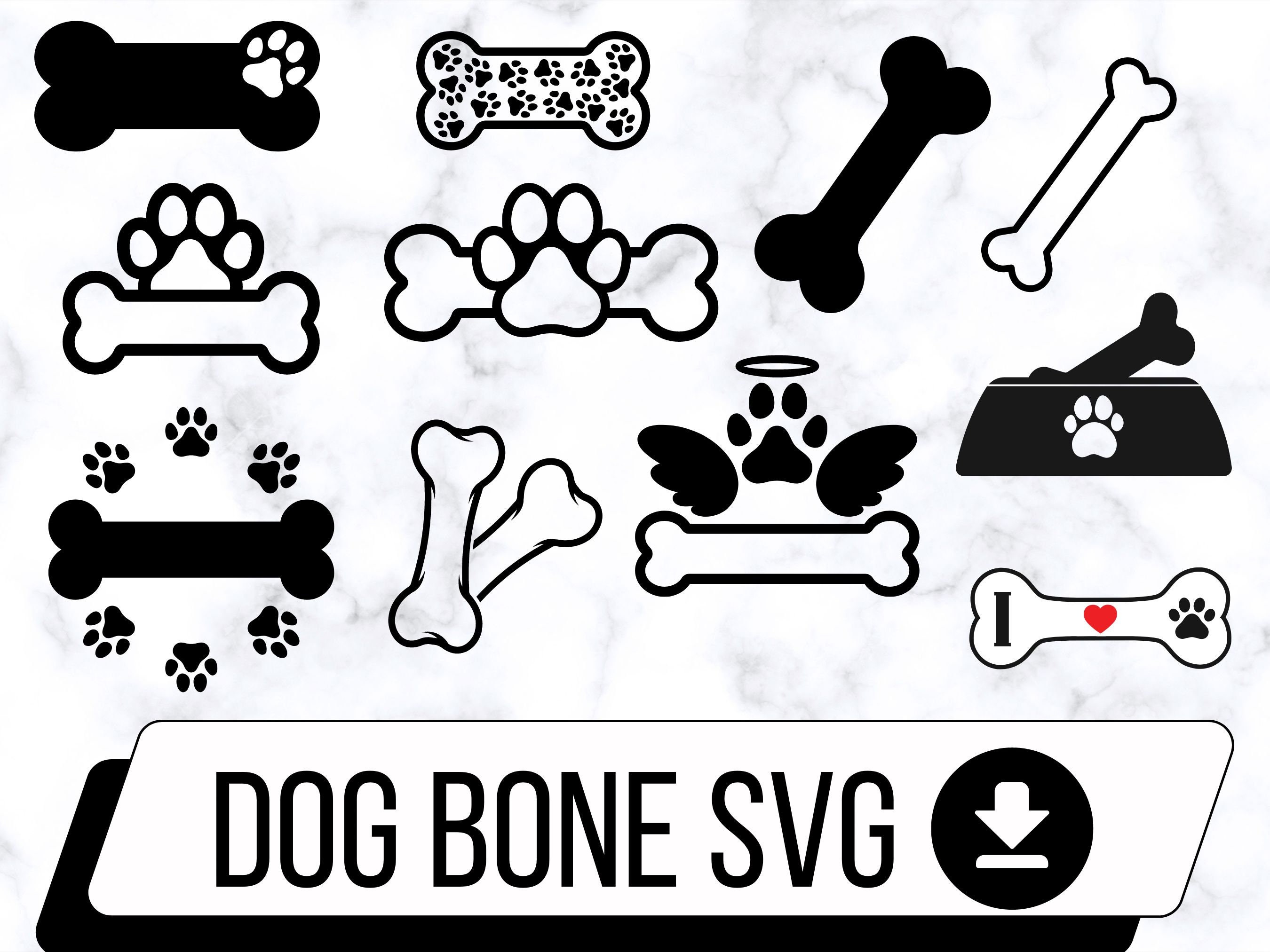 Dog Bone Svg,dog Bone Outline Svg,dog Bone Digital Clipart, Vector Cut ...