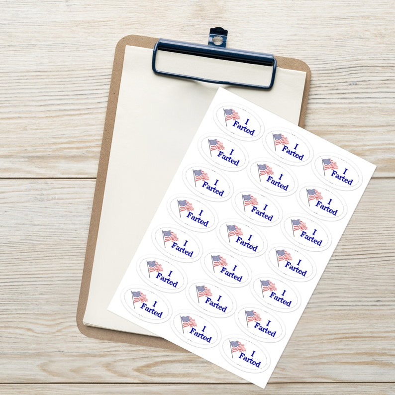 Hilarious I Farted Voter Sticker Sheet - Etsy