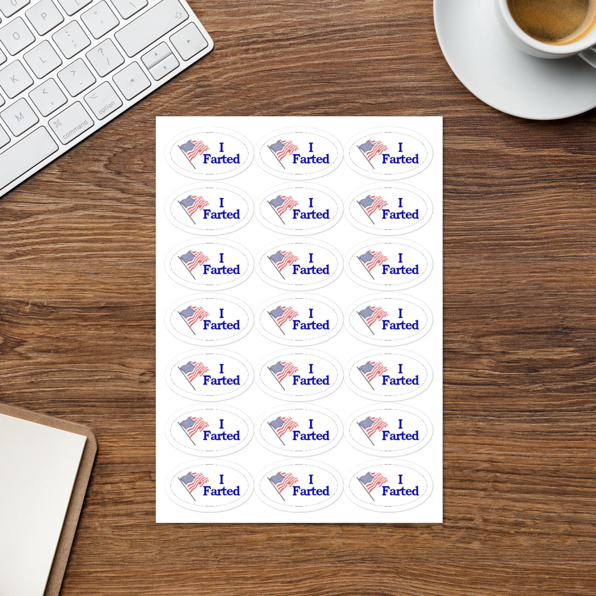 Hilarious I Farted Voter Sticker Sheet - Etsy