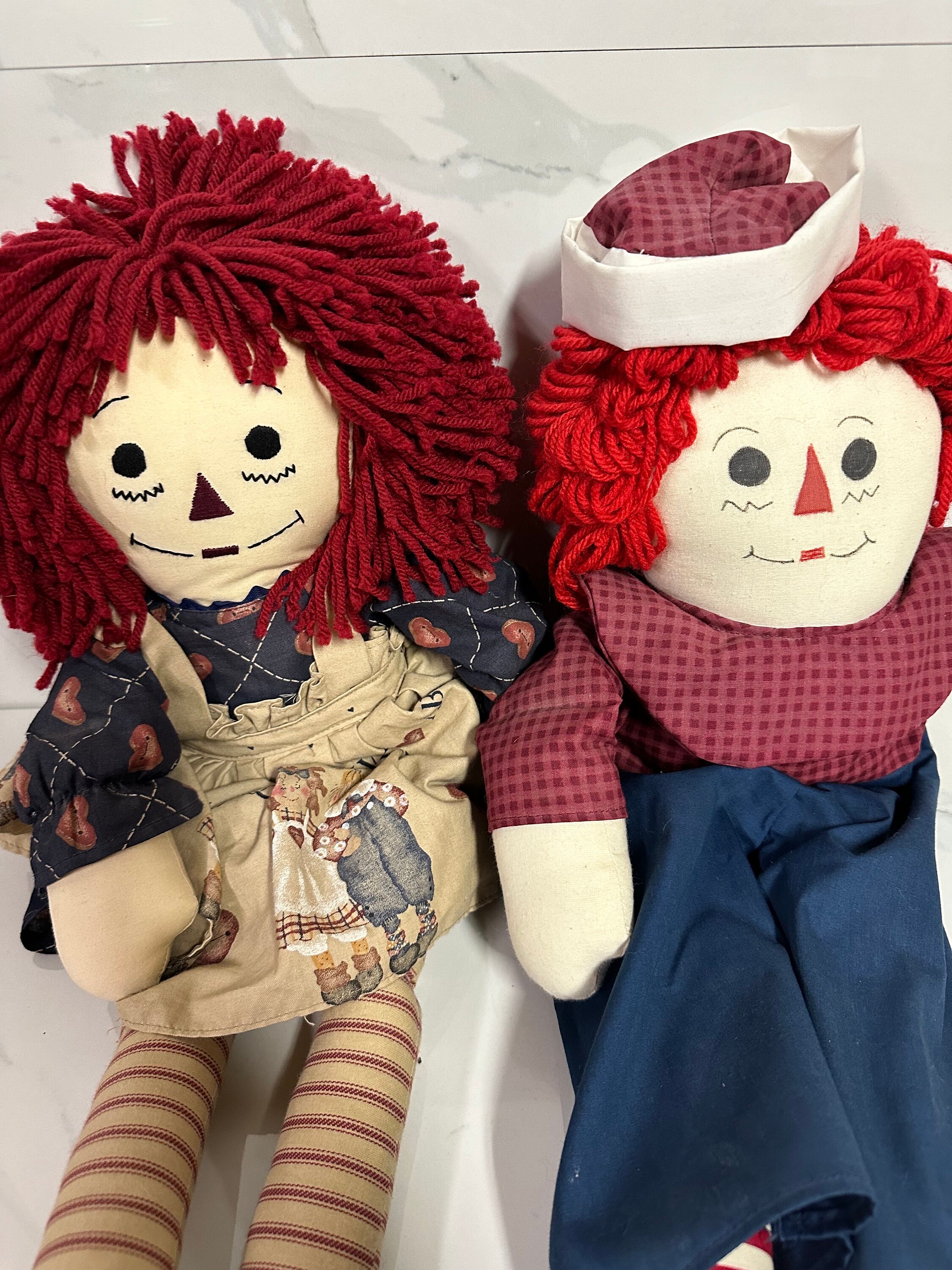 Vintage Handmade Ragedy Ann & Andy Dolls - Etsy