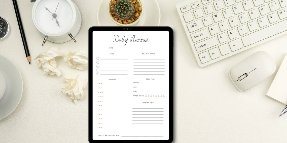 Simple Daily Planner Printable A4 PDF Download - Etsy
