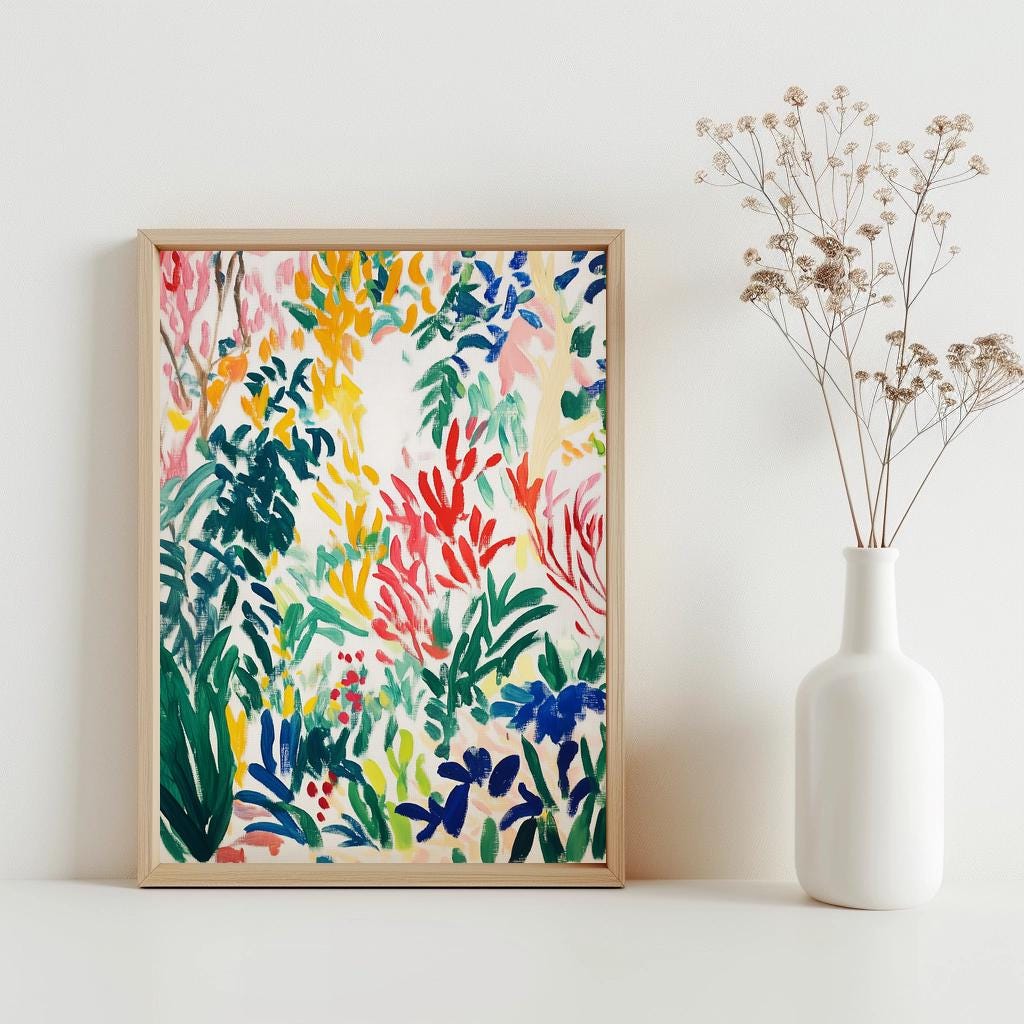 Fauvism Wall Art, Colorful Abstract Wall Art, Vibrant Painting Wall ...