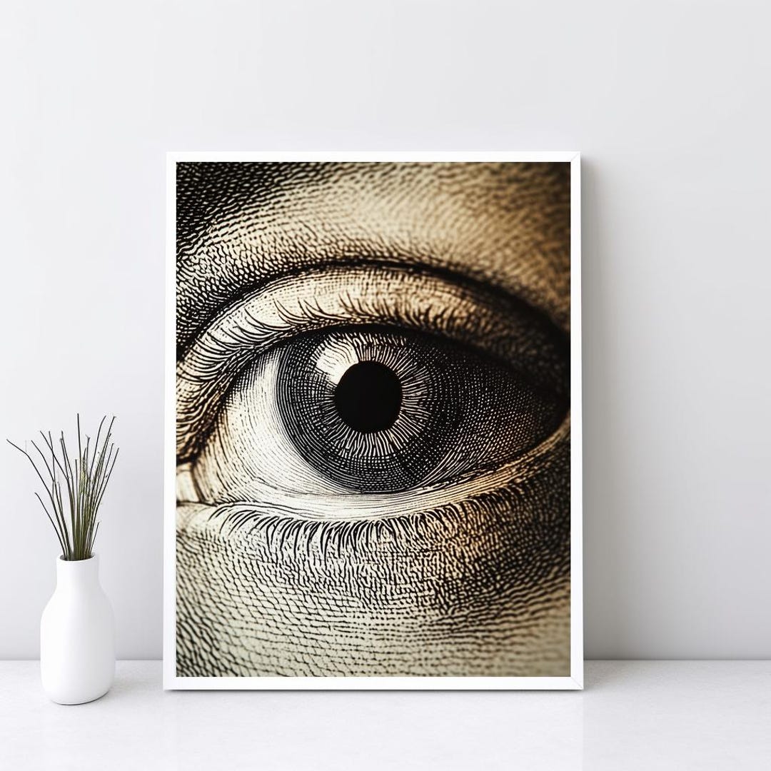 Benjamin Franklin Eye Wall Art, 100 Dollar Bill Poster, Benjamin Eye ...