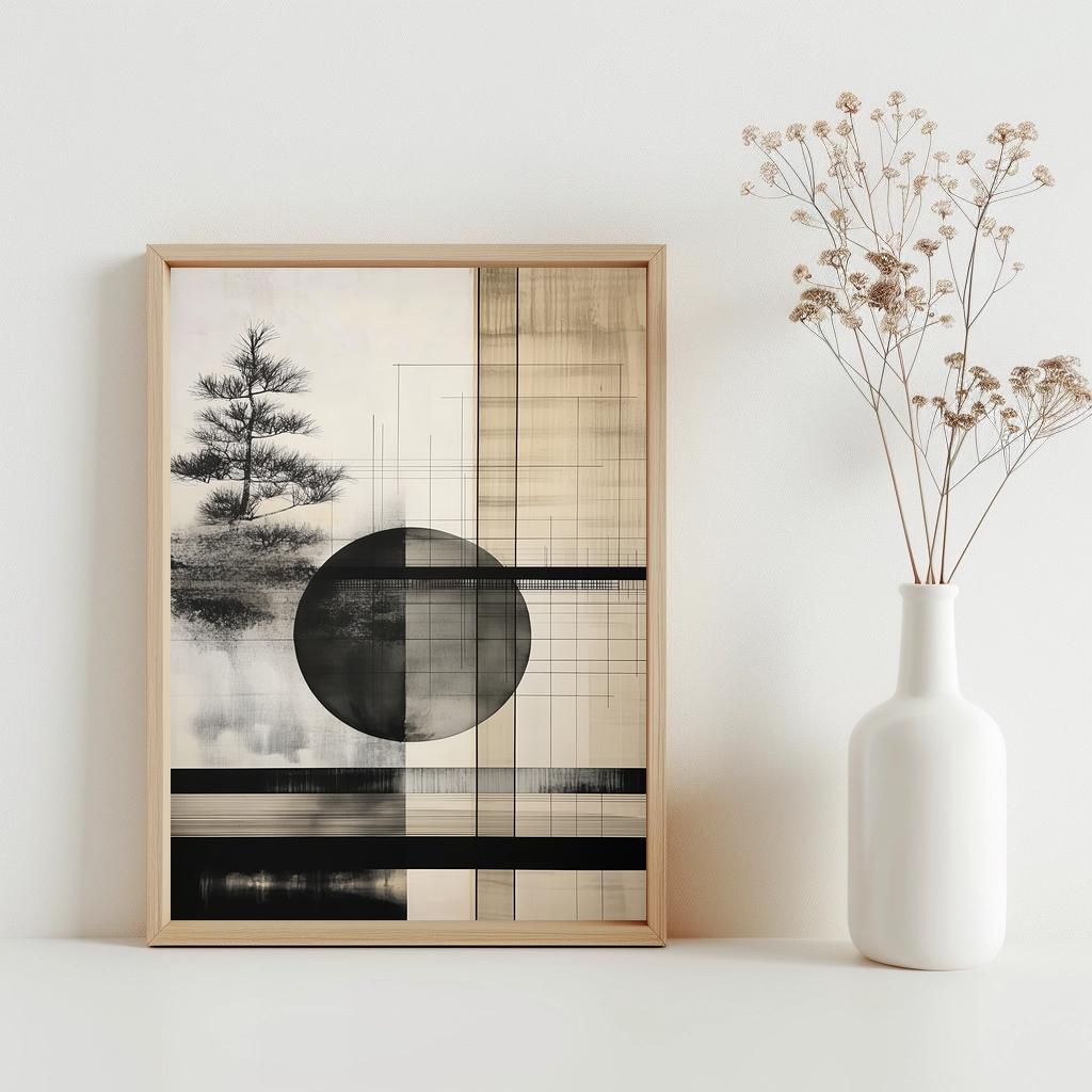 Japanese Style Wall Art, Japandi Neutral Scandinavian Art Print ...