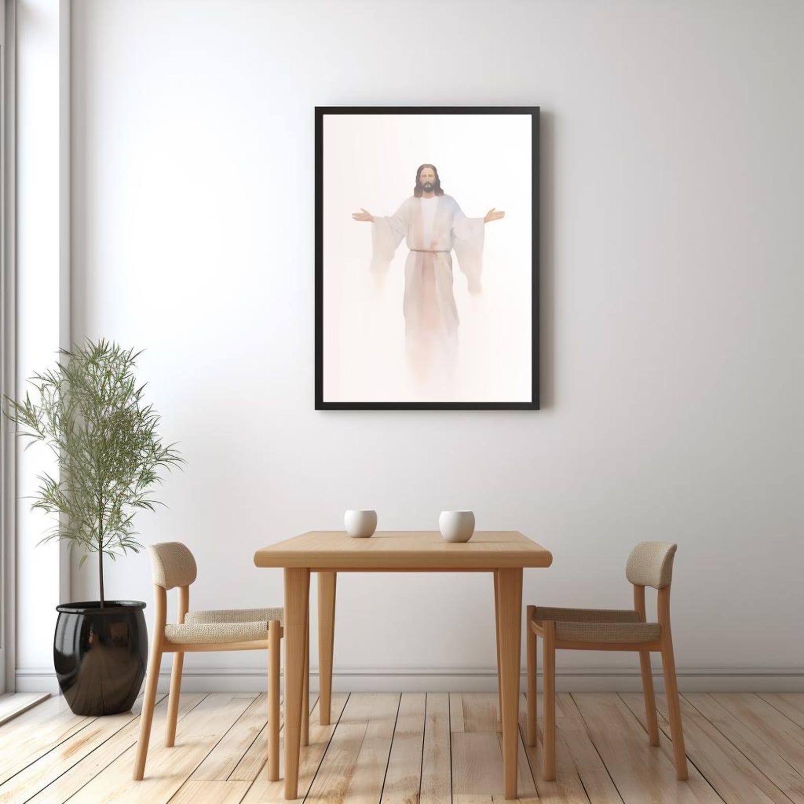 Christ's Embrace Jesus Portrait, Jesus Christ Painting, Jesus Wall Art ...