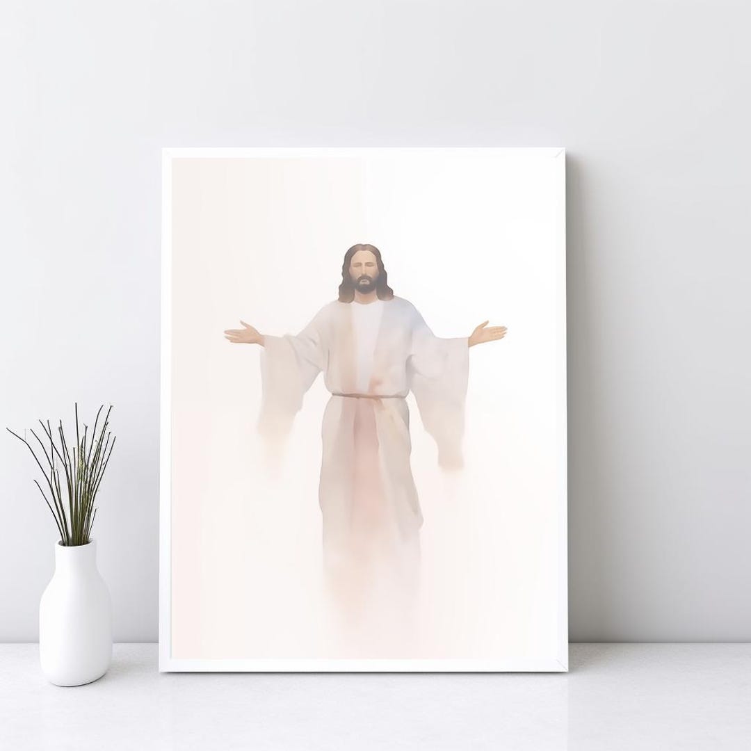 Christ's Embrace Jesus Portrait, Jesus Christ Painting, Jesus Wall Art ...