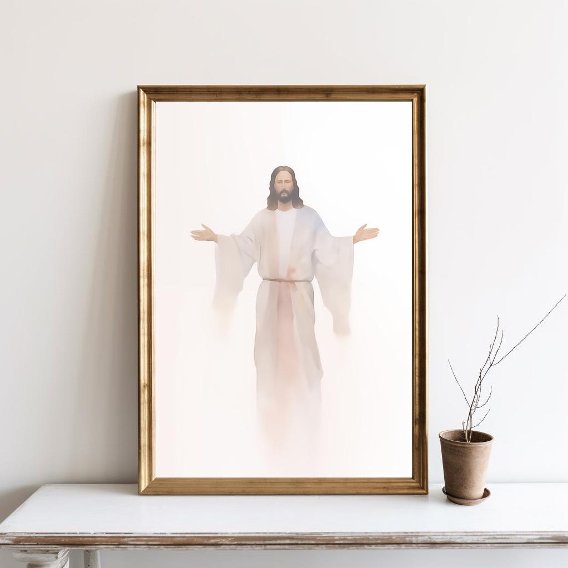Christ's Embrace Jesus Portrait, Jesus Christ Painting, Jesus Wall Art ...