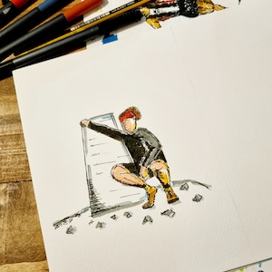 Personalised Running Illustration Art - Fell Running, Hiking, Hobby ...