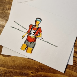 Personalised Running Illustration Art - Fell Running, Hiking, Hobby ...