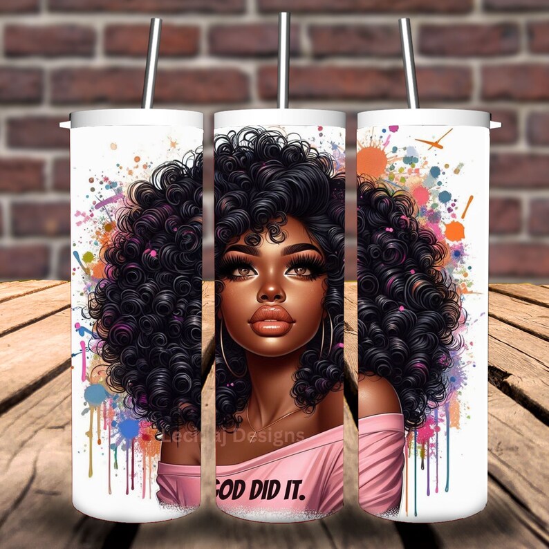 God Did It Black Girl Magic Inspirational 20 Oz Skinny Tumbler Wrap - Etsy