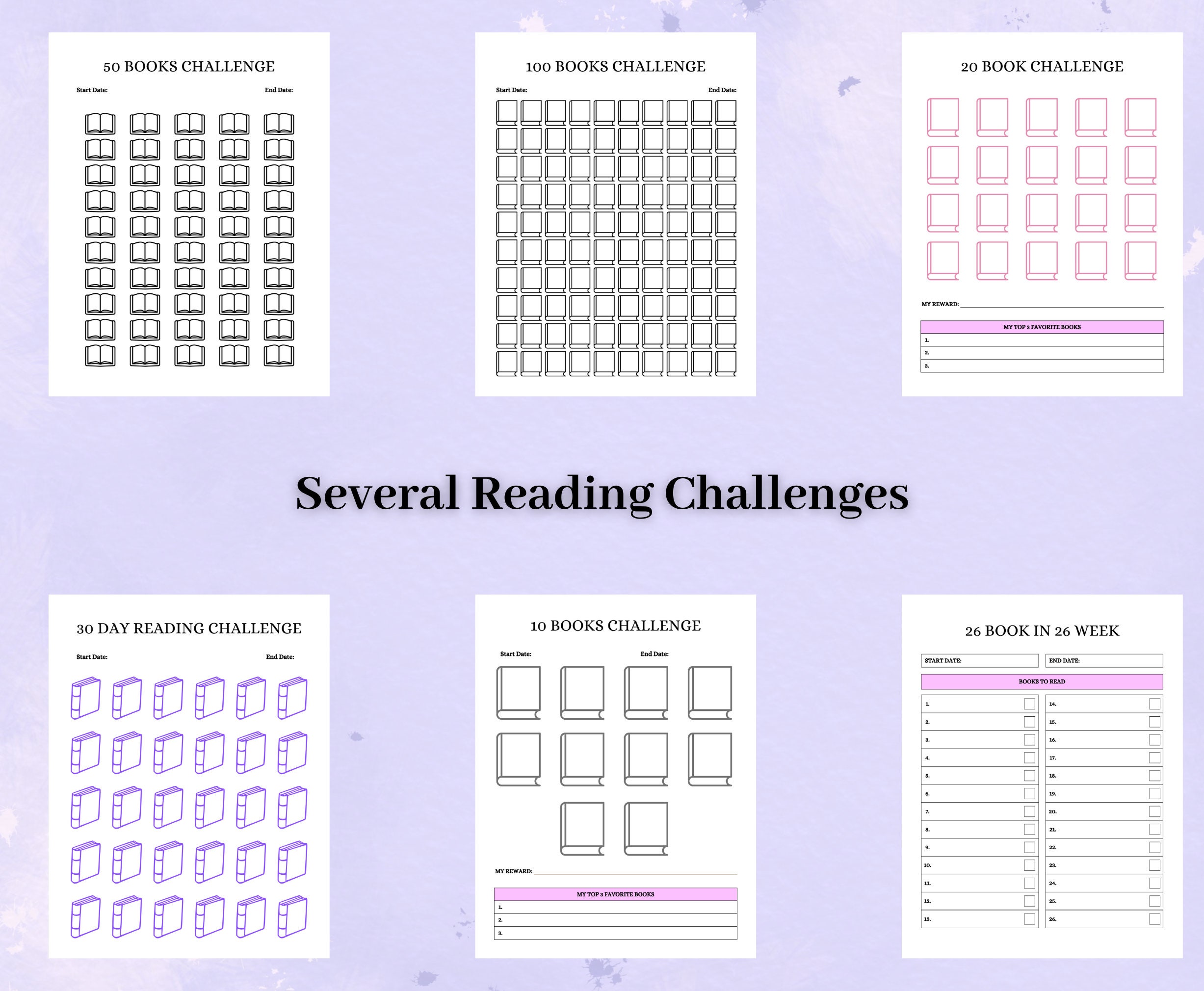 Reading Journal Printable 2024 Reading Planner Reading - Etsy