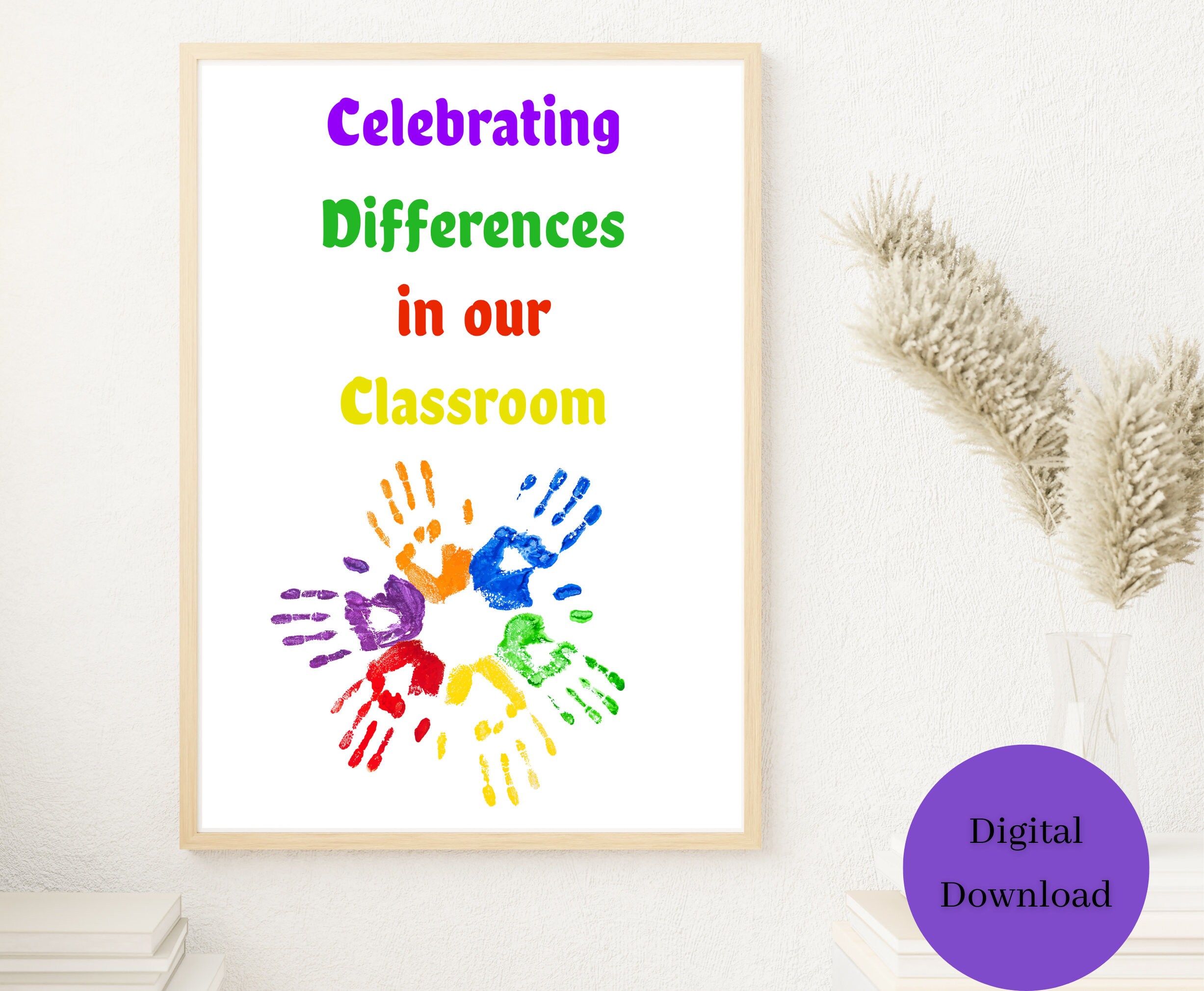 Diversity Classroom Poster, Inclusion Wall Art Printable, School ...