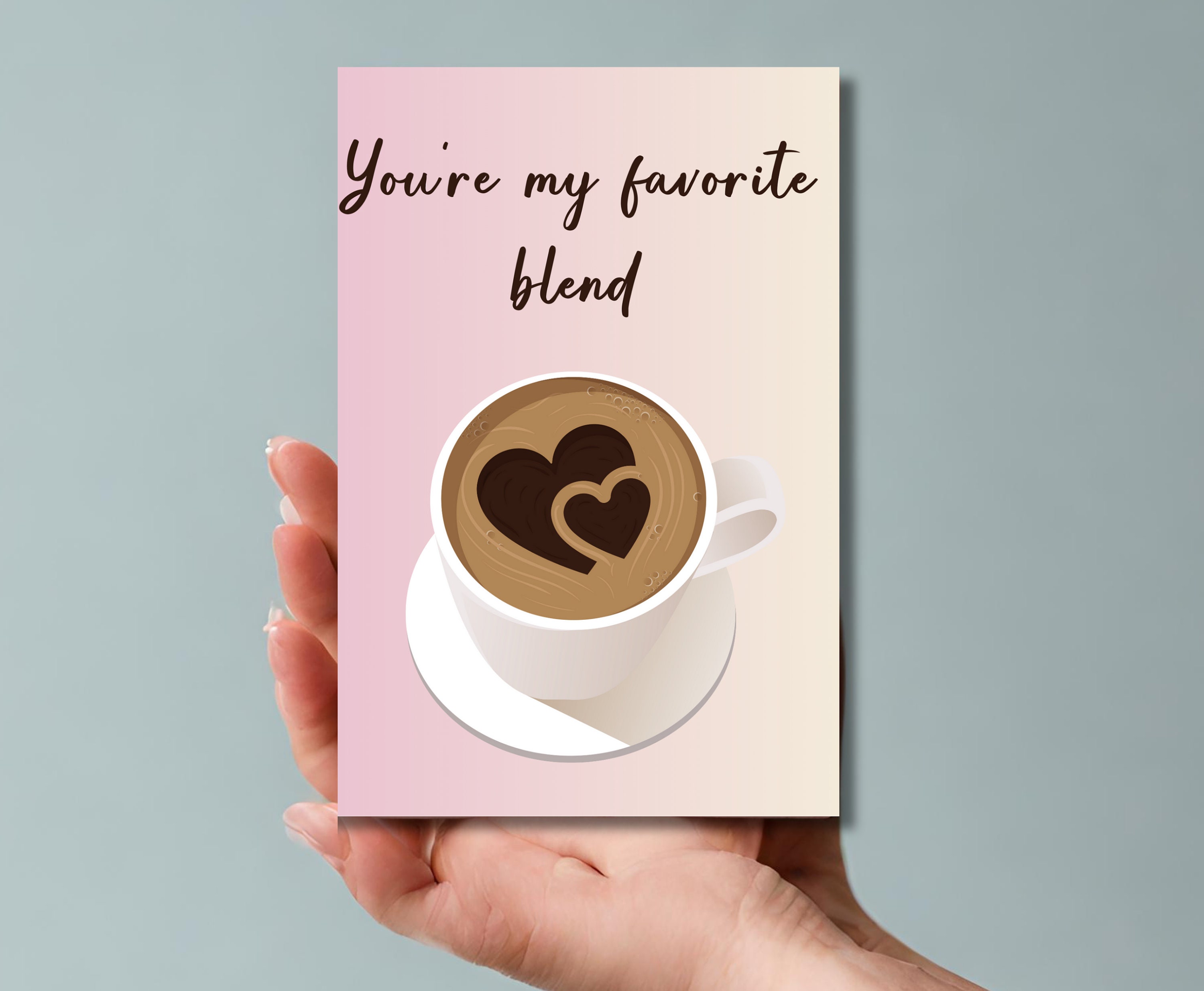 Coffee Valentines Day Card, Happy Valentine's Day Printable Card for ...