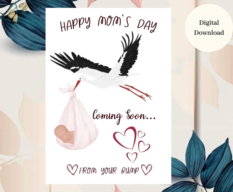 Printable Mom to Be Card, Pregnant Mothers Card, Happy Mother's Day ...