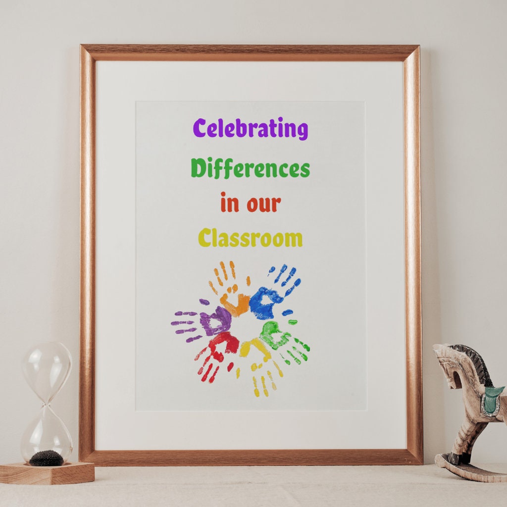 Diversity Classroom Poster, Inclusion Wall Art Printable, School ...
