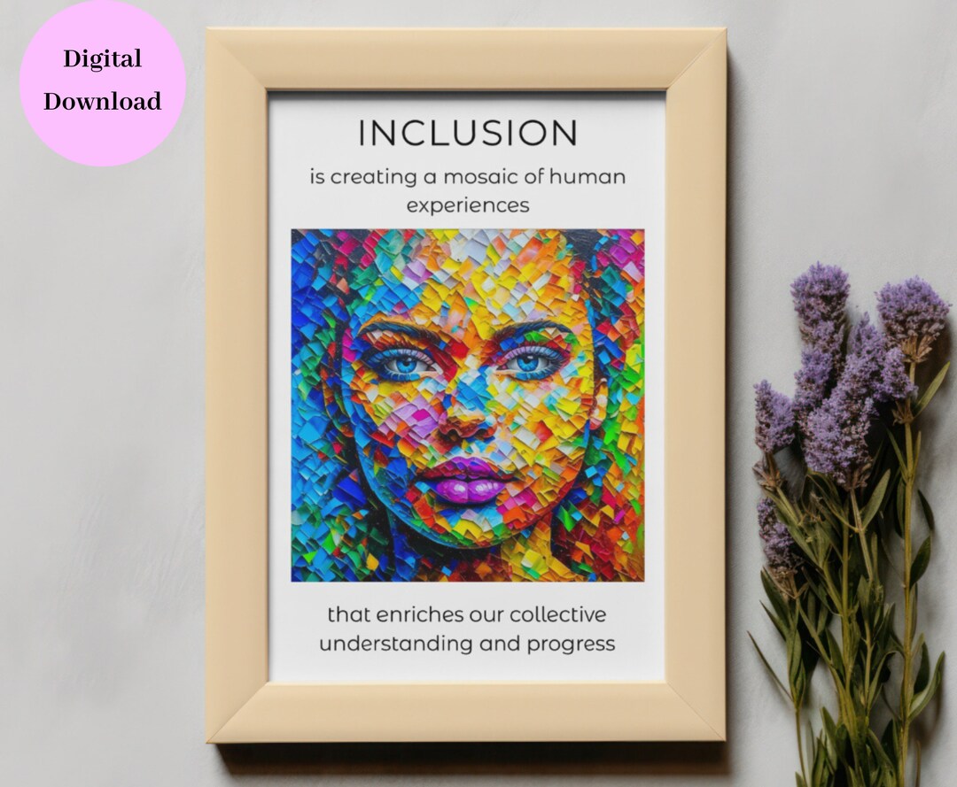 Inclusion Poster Printable Social Justice Wall Art Equality - Etsy
