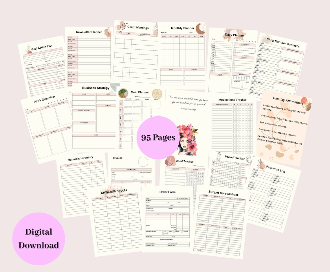 Girl Boss Planner, Printable Lady Boss Planner, Small Business Planner ...