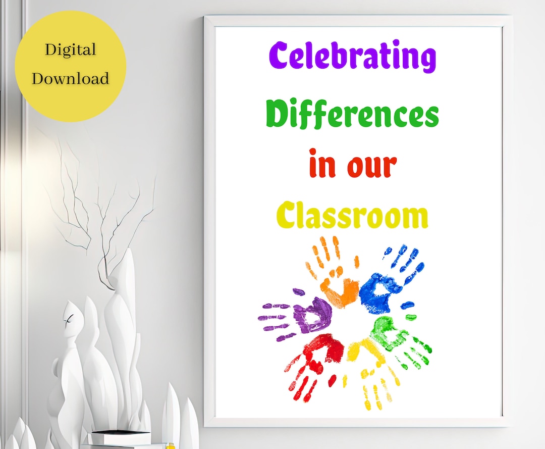 Diversity Classroom Poster, Inclusion Wall Art Printable, School ...