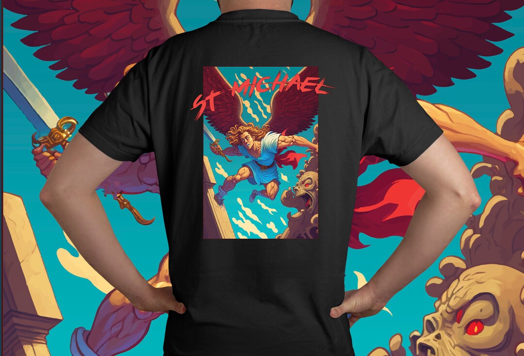 Saint Michael Archangel T-shirt | Catholic Gym Shirt - Etsy