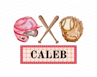Girl's Baseball Trio W/ball Cap Nameplate CD PNG, Digital Download for ...