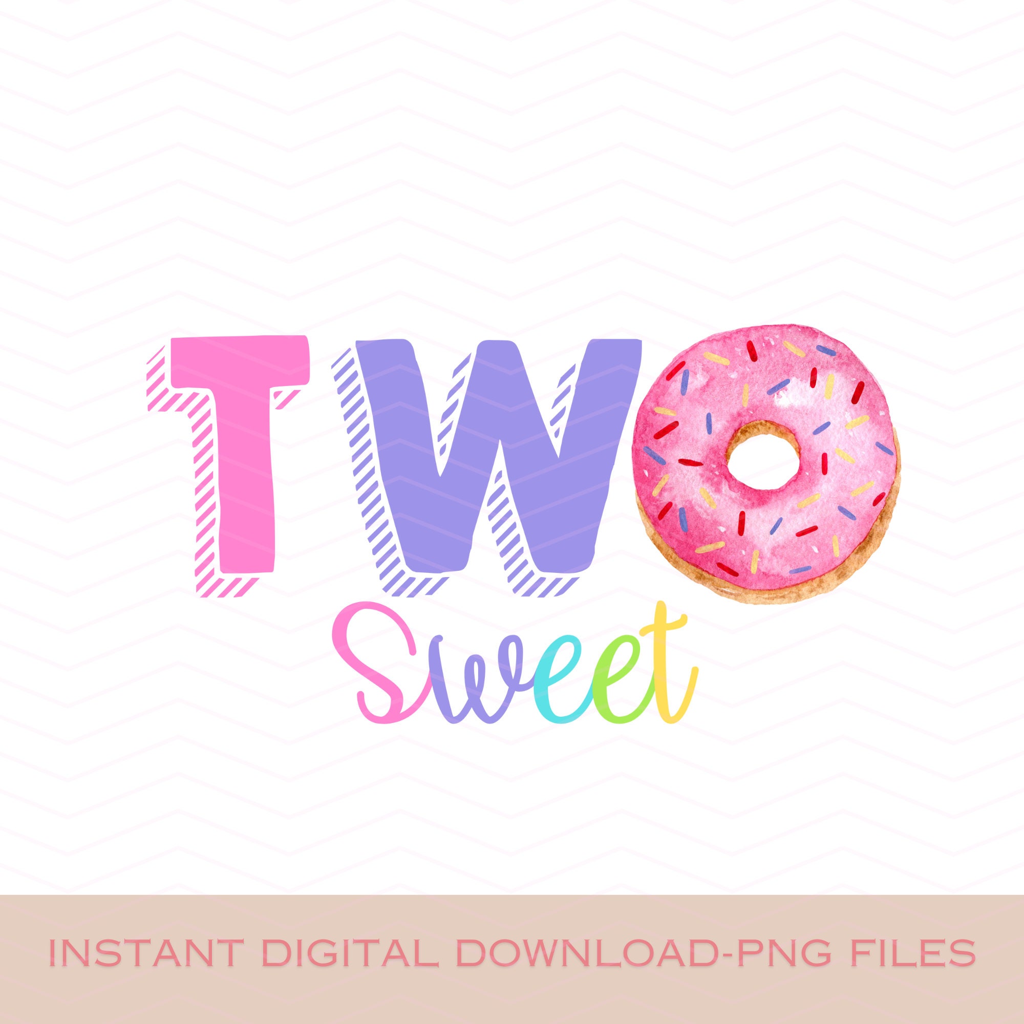 Two Sweet Donut Birthday Png - Etsy