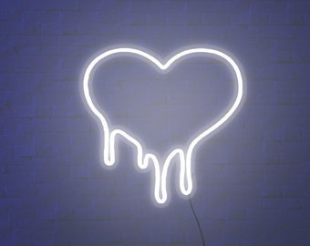 Dripping Heart Neon Sign - Etsy UK