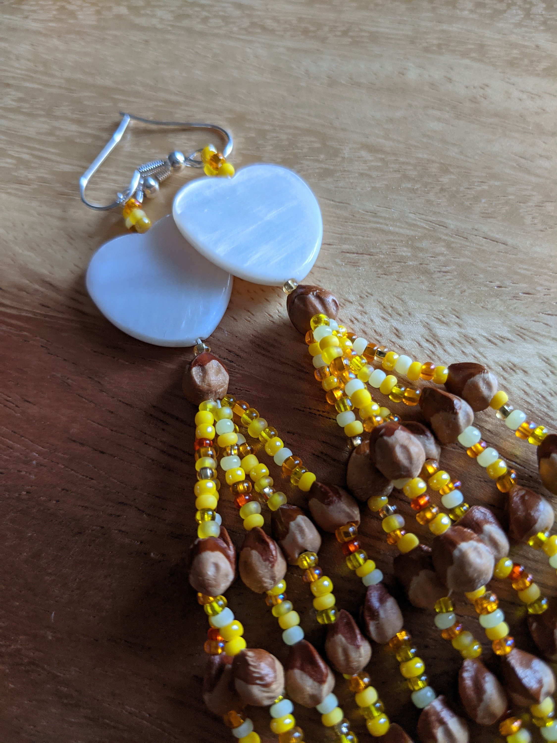 Navajo Handmade Juniper Berry Seeds, Glass Seeds, Dentalium Shells, and ...