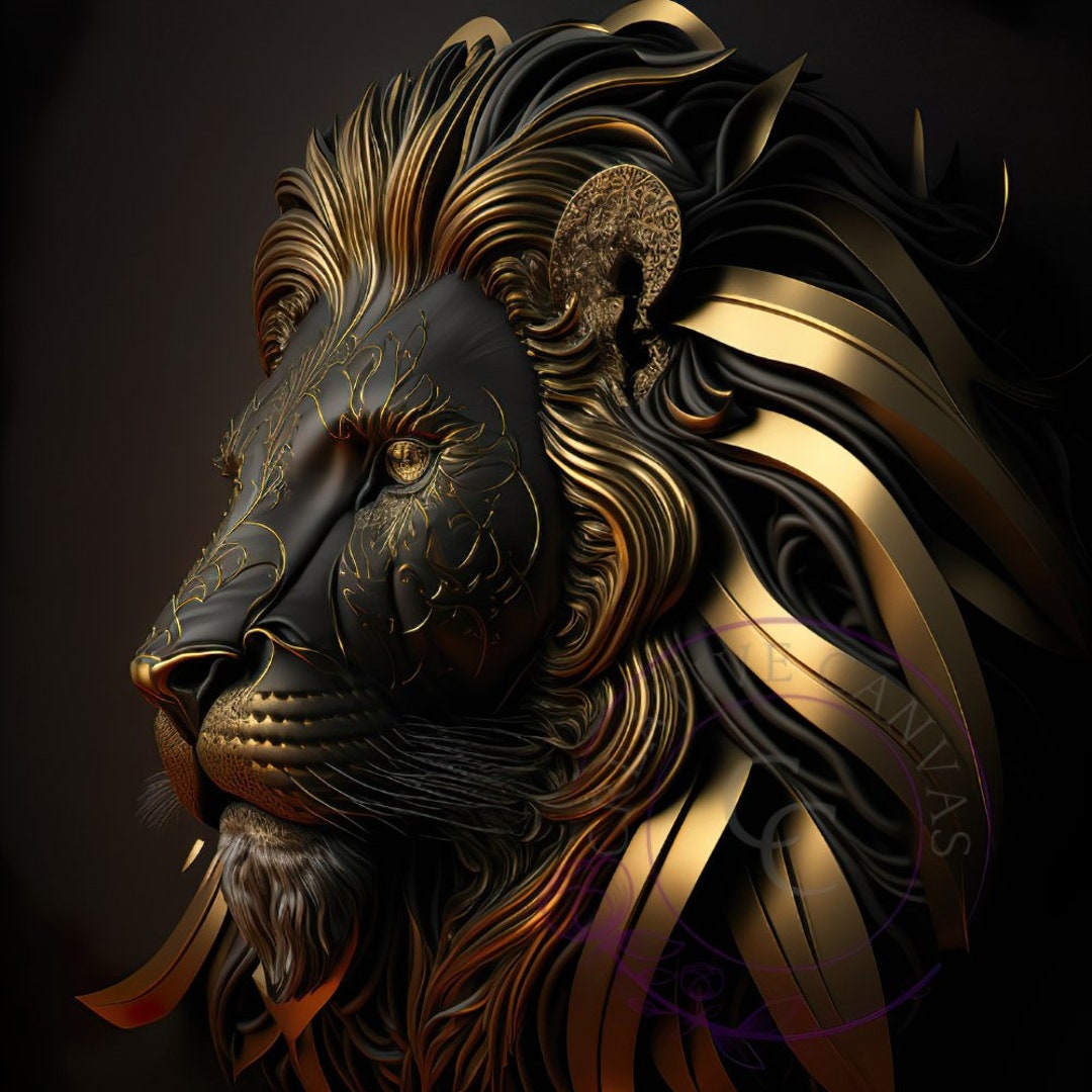 Gold Lion Wallpaper