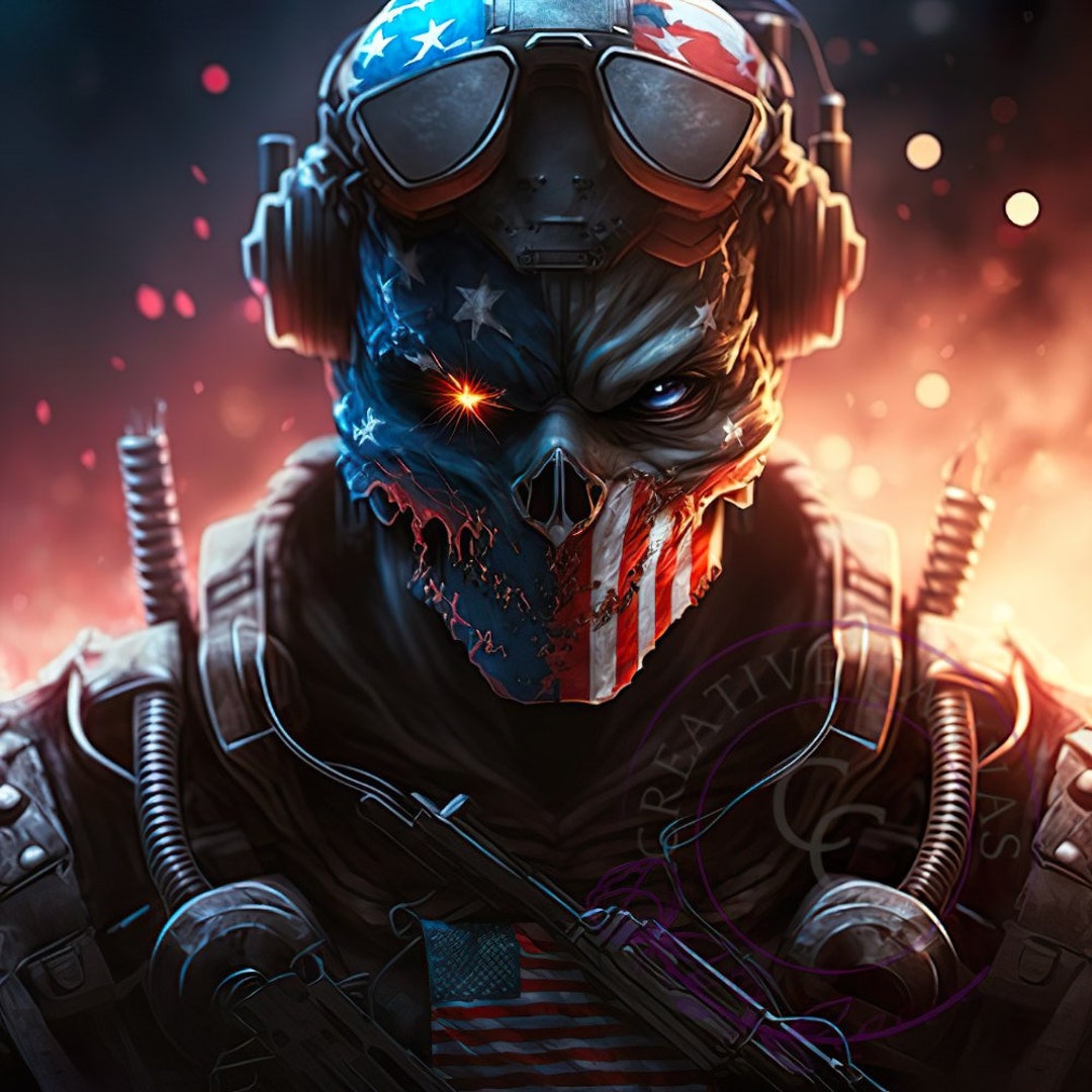 USA Call of Duty Death Soldier, Digital Print - Etsy