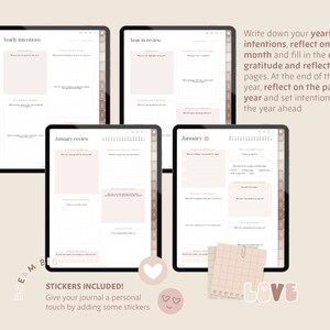 Digital Daily Gratitude Journal in Neutral Minimalist Beige ...