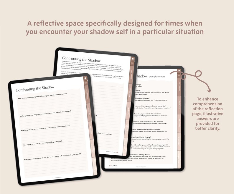 Digital Shadow Work Journal for Self-discovery, Guided Healing ...